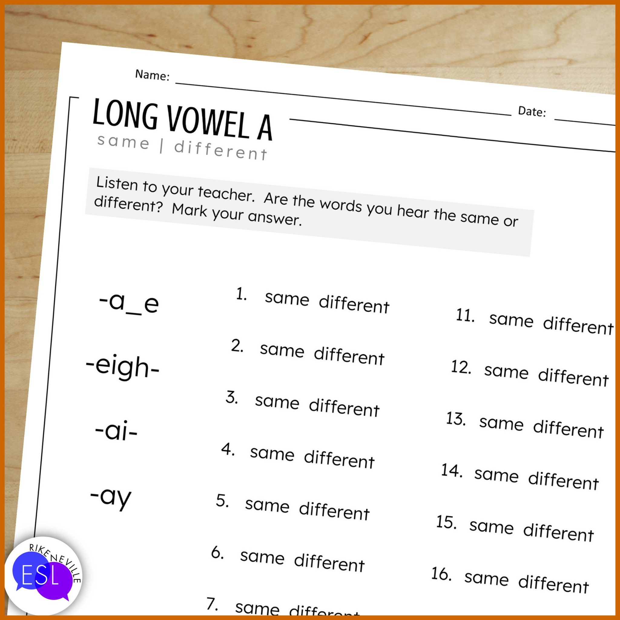 4 Easy Long Vowel Activities for Adult ESL: Spelling Patterns ...